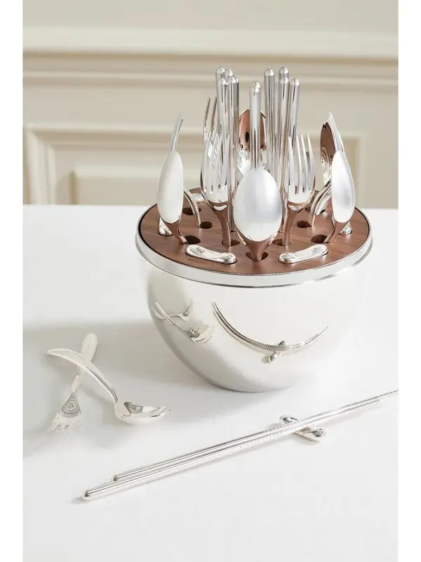 Christofle Mood Asia 24-piece -plated Cutlery Set - Silver