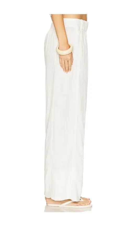 Free People Days End Linen Pull-on Trouser - Ivory