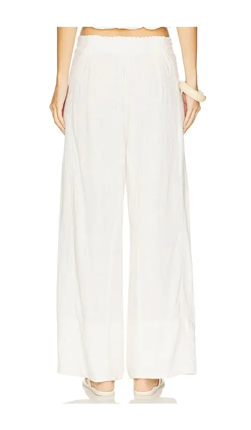 Free People Days End Linen Pull-on Trouser - Ivory