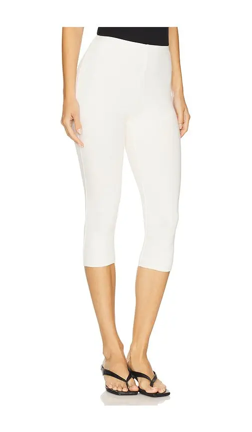 AFRM Ettie Cropped Jersey Trousers - Cream
