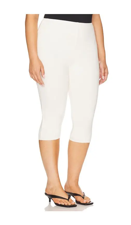 AFRM Ettie Cropped Jersey Trousers - Cream