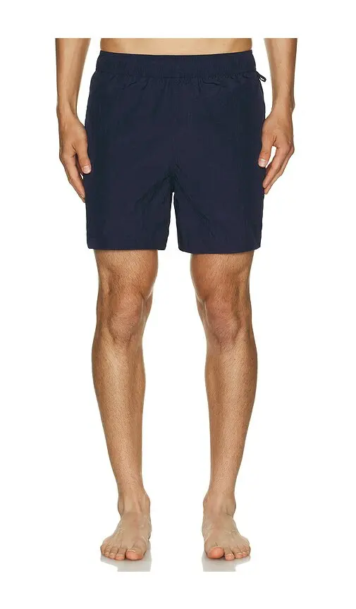 Onia Nylon Crinkle 5" Swim Trunk - Blue
