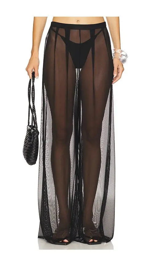 Norma Kamali Pleat Pant In . Also - Black