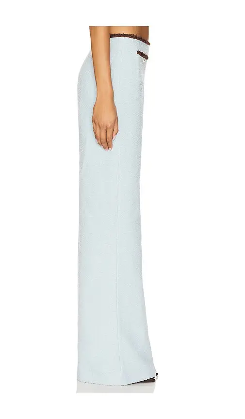 Amanda Uprichard Windsor Tweed Trousers - Baby Blue