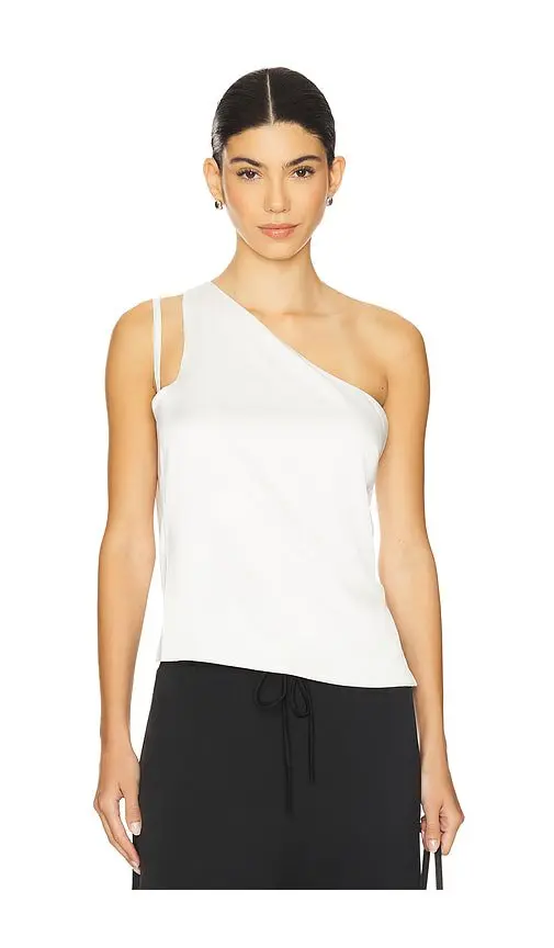 CEREN OCAK One Shoulder Satin Top