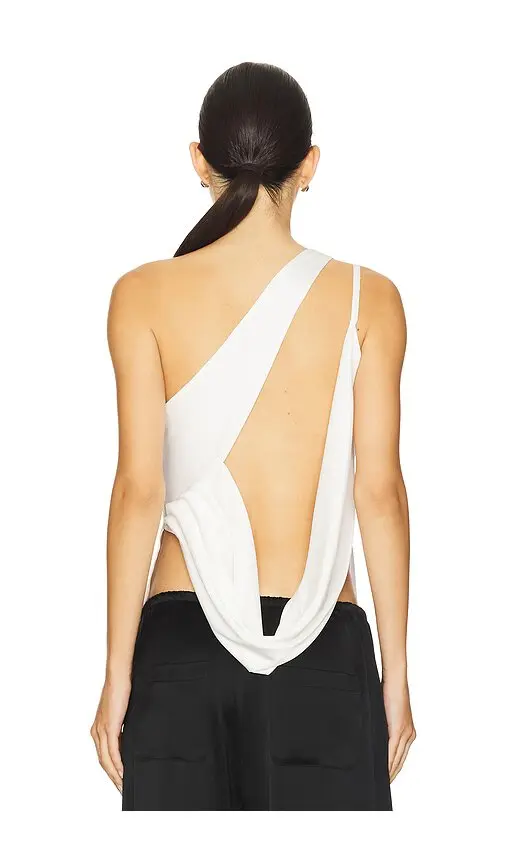 CEREN OCAK One Shoulder Satin Top