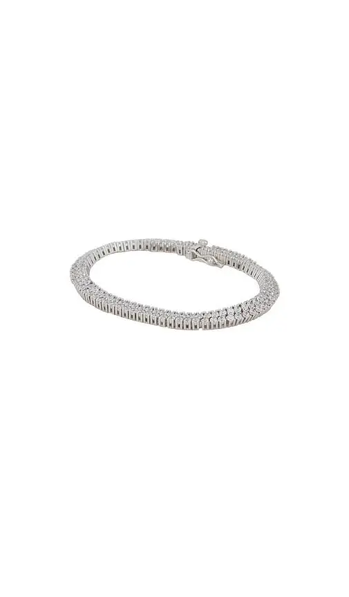 Lili Claspe Rosaline Tennis Bracelet - Metallic Silver