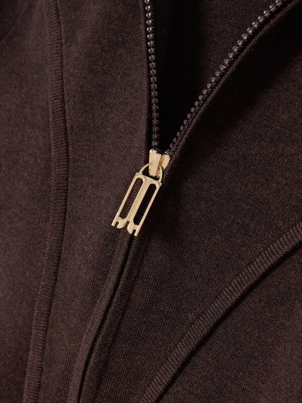 Victoria Beckham Paneled Merino Wool-blend Hoodie