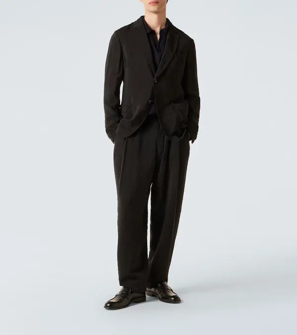Giorgio Armani Jacquard Straight Leg Trousers