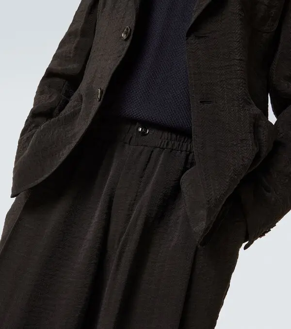 Giorgio Armani Jacquard Straight Leg Trousers