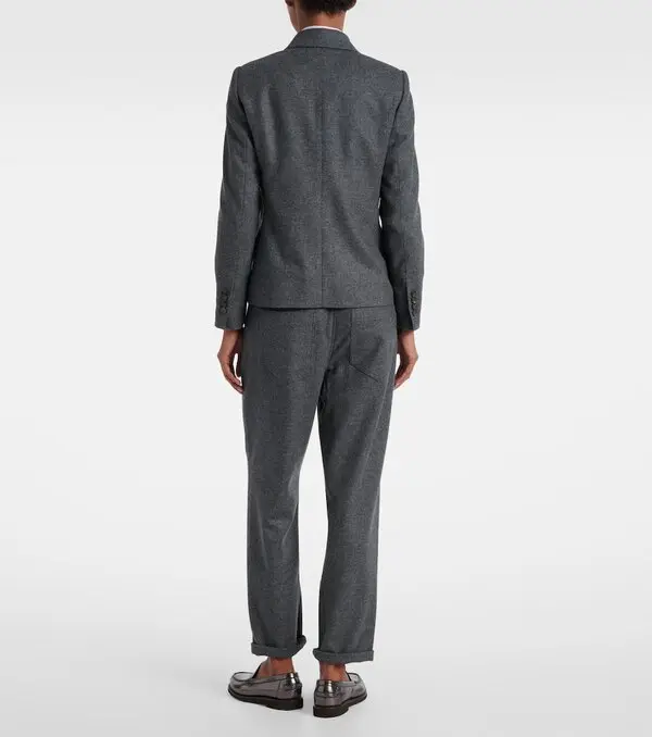 Brunello Cucinelli Wool And Cashmere Double-breasted Blazer