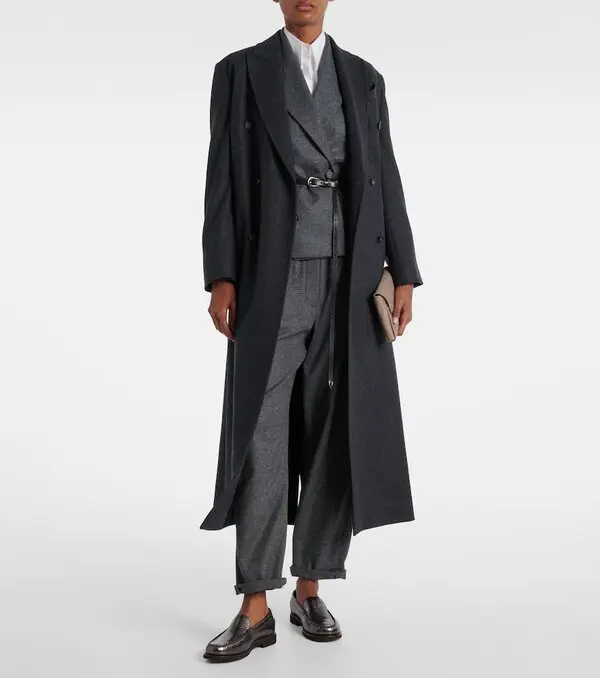 Brunello Cucinelli Wool And Cashmere Double-breasted Blazer