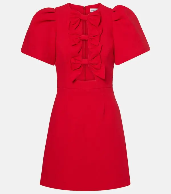 Rebecca Vallance Kaylee Bow-detailed Mini Dress - Red