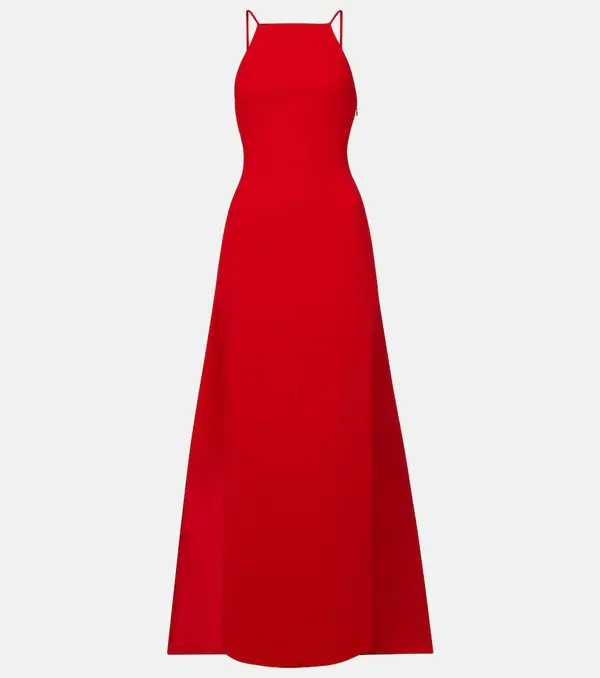 Solace London Ulla Caped Gown - Red
