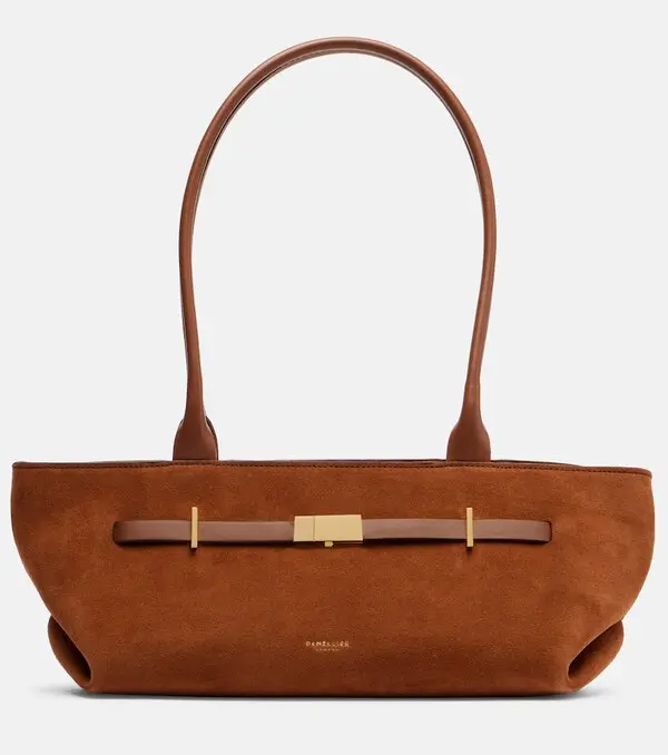DEMELLIER New York Suede Shoulder Bag - Brown