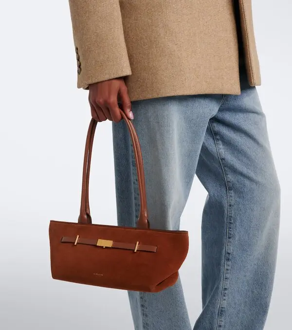 DEMELLIER New York Suede Shoulder Bag - Brown