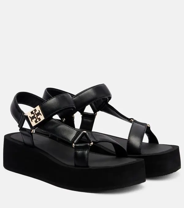 Tory Burch Mellow Leather Platform Sandals