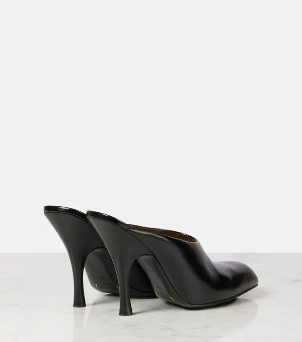 Khaite Colt 100 Leather Mules - Black