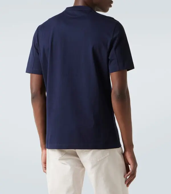 Brunello Cucinelli Logo Cotton Jersey T-shirt