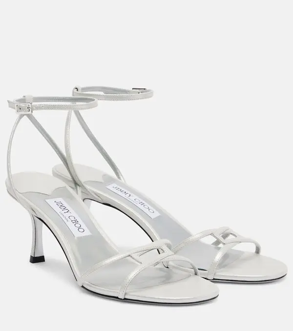 JIMMY CHOO Leo 65 Leather Sandals