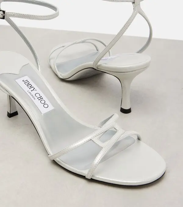 JIMMY CHOO Leo 65 Leather Sandals