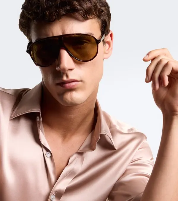 TOM FORD Vladimir Aviator Sunglasses - Brown