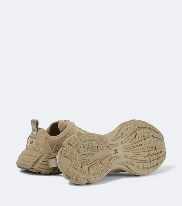 Balenciaga Monday Suede Sneakers - Beige