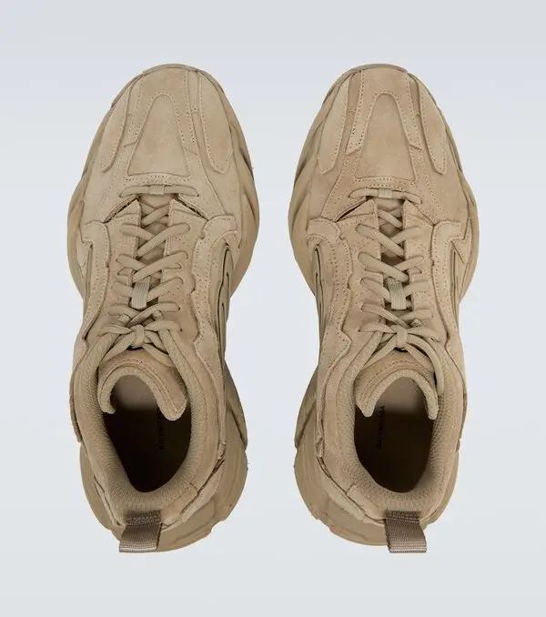 Balenciaga Monday Suede Sneakers - Beige