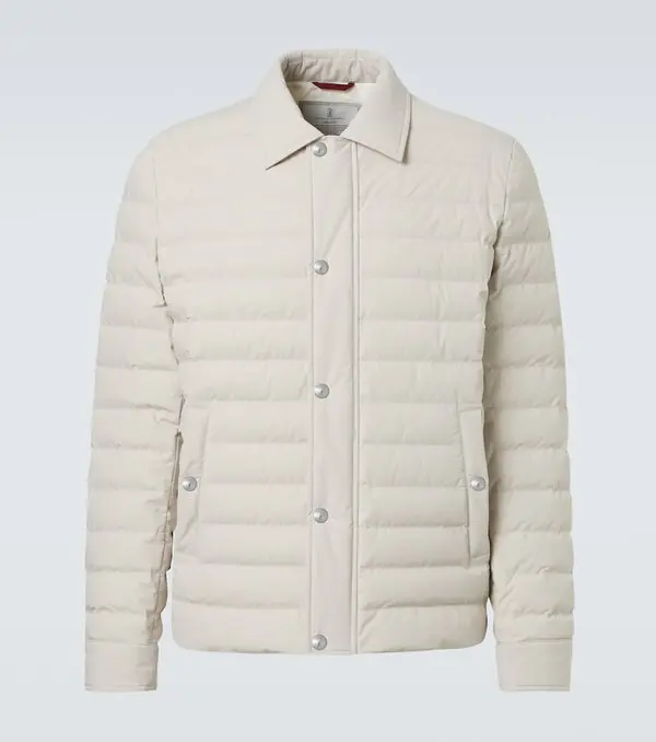 Brunello Cucinelli Quilted Down Jacket - White