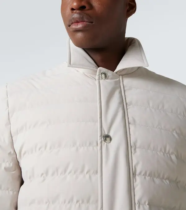 Brunello Cucinelli Quilted Down Jacket - White