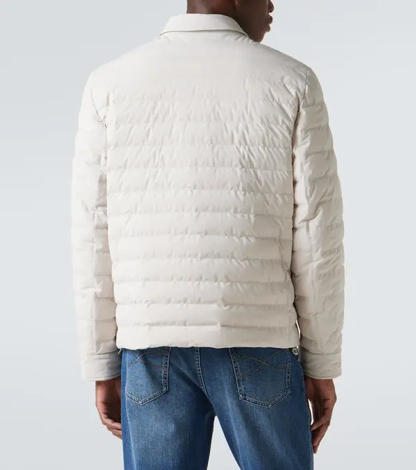 Brunello Cucinelli Quilted Down Jacket - White
