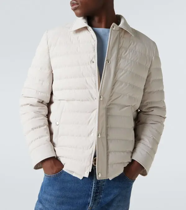 Brunello Cucinelli Quilted Down Jacket - White