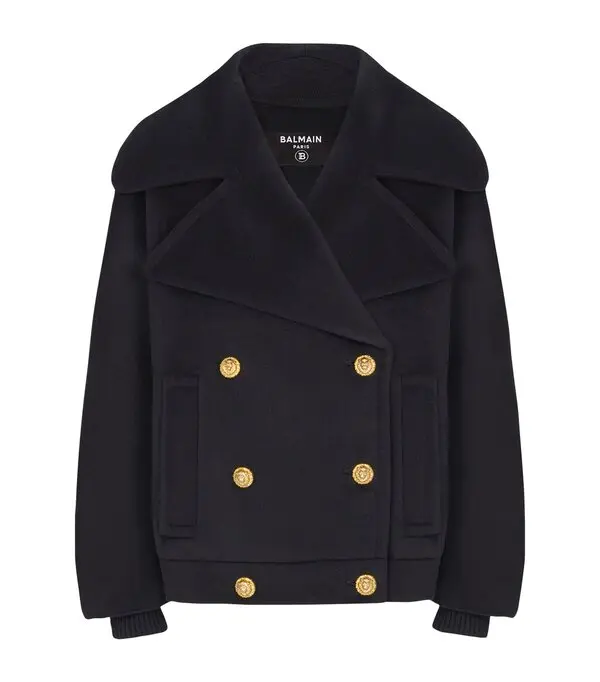 Balmain Wool-cashmere Pea Coat