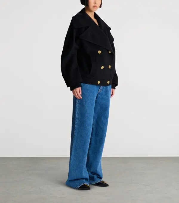 Balmain Wool-cashmere Pea Coat