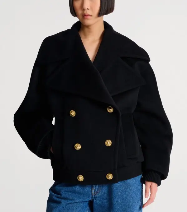 Balmain Wool-cashmere Pea Coat
