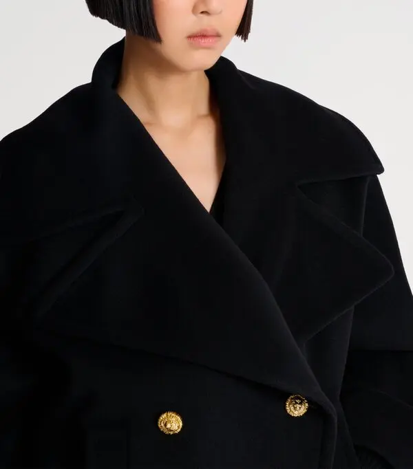 Balmain Wool-cashmere Pea Coat