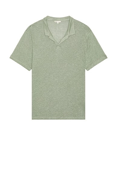 Onia Shaun Linen Polo - Sage