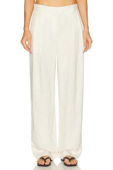 TOTEME Double Pleat Straight Trousers