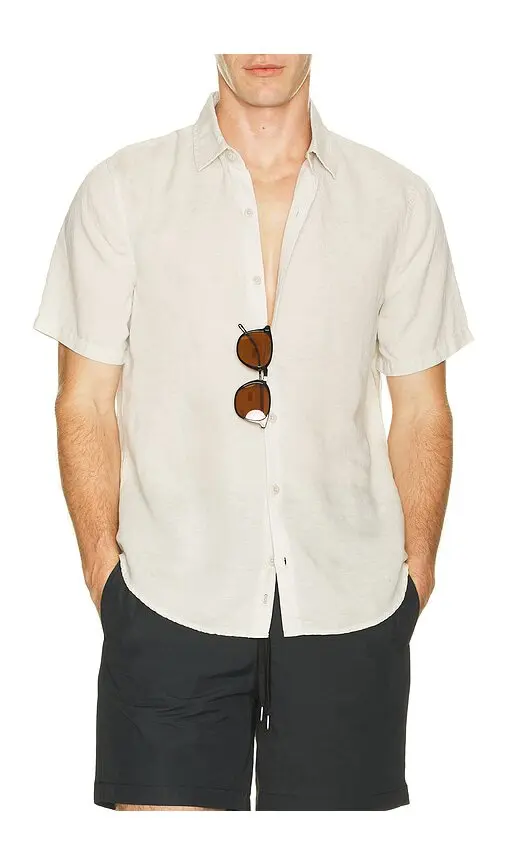 Onia Jack Air Linen Shirt In . Also - Grey