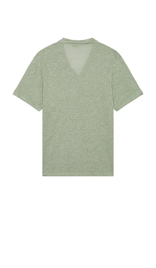 Onia Shaun Linen Polo In . Also - Green