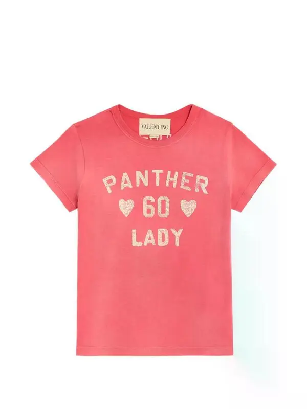 Valentino Garavani Panther Lady Graphic Print T-shirt - Red