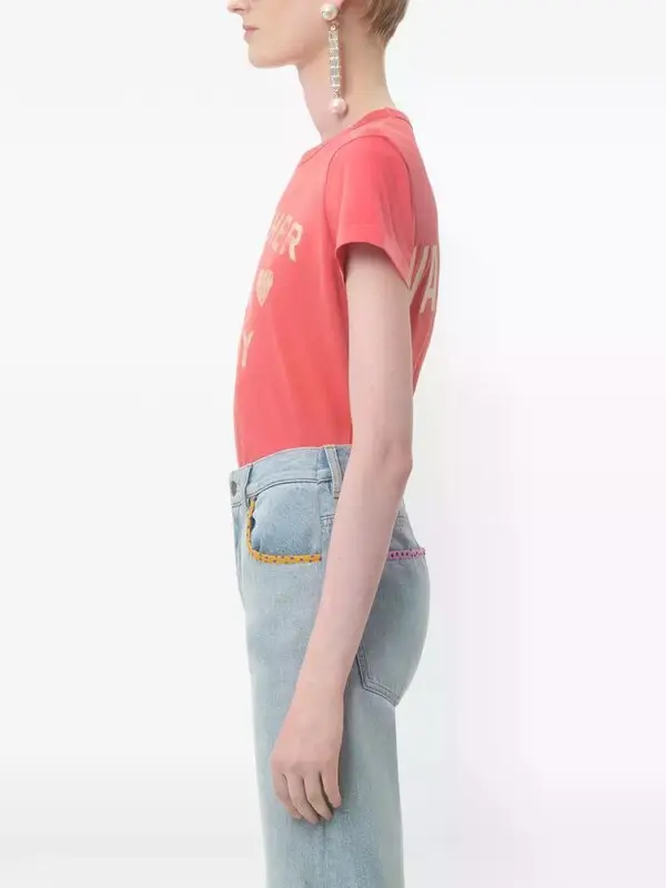 Valentino Garavani Panther Lady Graphic Print T-shirt - Red