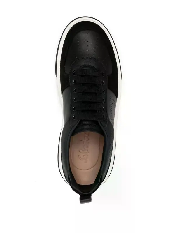 FERRAGAMO Gancini Two-tone Calf Leather Sneakers