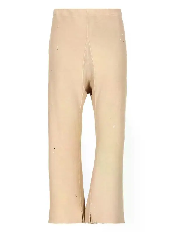 MAISON MARGIELA Drawstring-waist Cropped Trousers - Neutrals