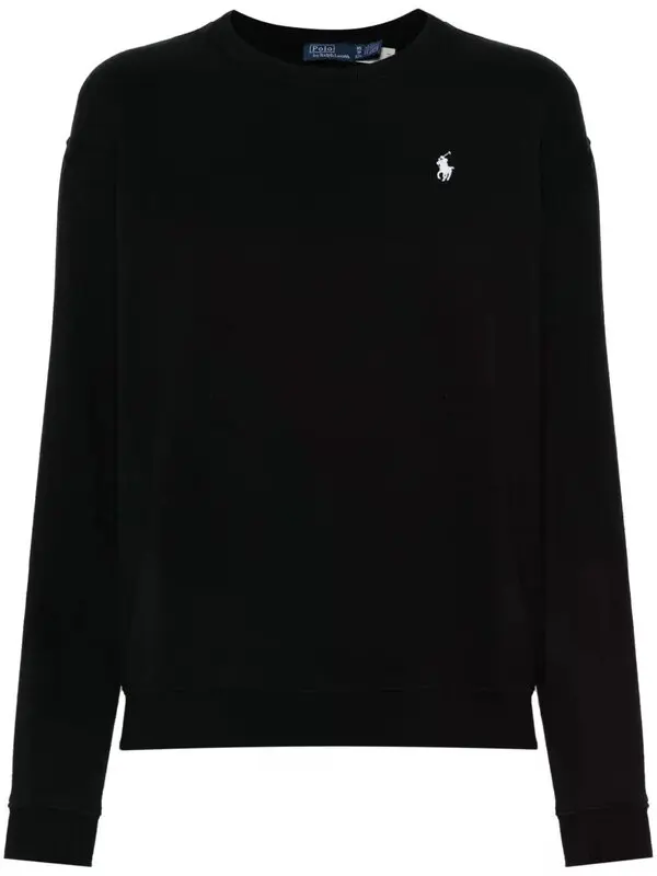 Polo Ralph Lauren Crewneck Sweatshirt With Signature Pony Motif - Black