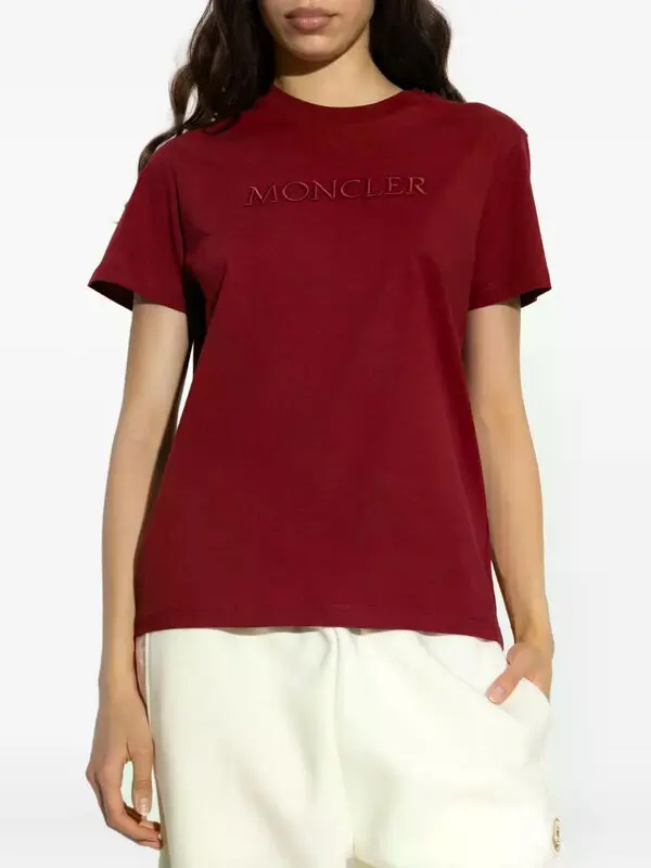 Moncler Embroidered Logo Crewneck T-shirt