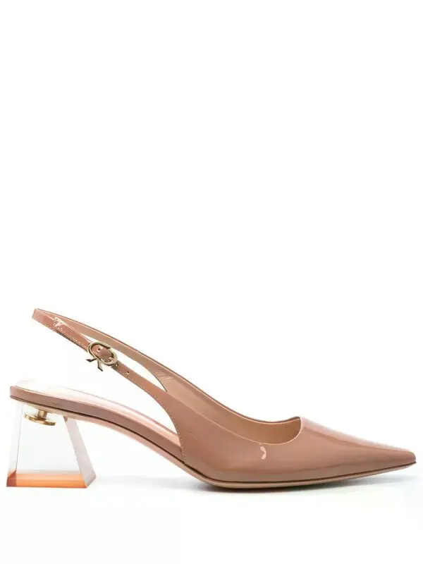 GIANVITO ROSSI Patent Leather Slingback Pumps