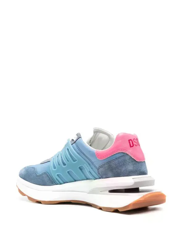 Dsquared2 Panelled Calf Leather And Suede Sneakers