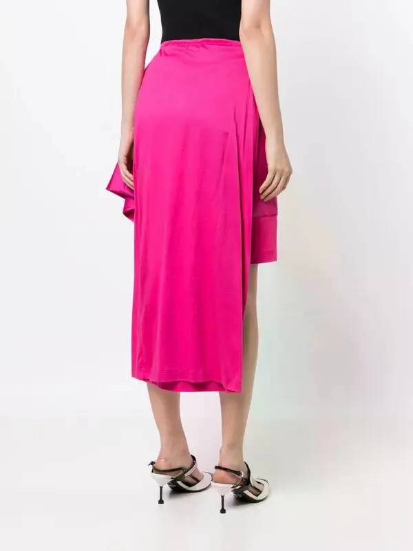 Undercover Asymmetric Midi Skirt - Pink