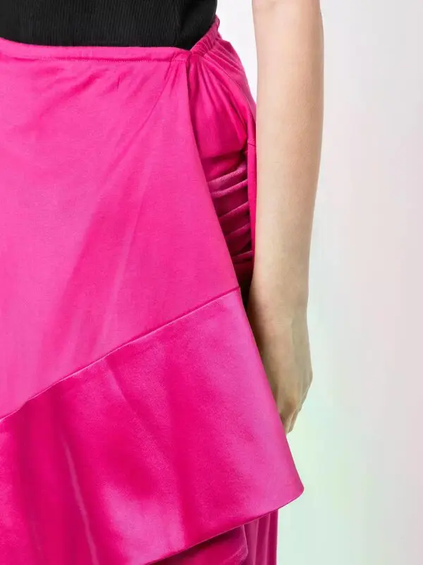 Undercover Asymmetric Midi Skirt - Pink